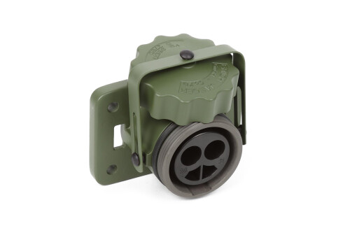 NATO socket, two-pin, 12 V/24 V, 50 mm², with screw cap // LEAB ...